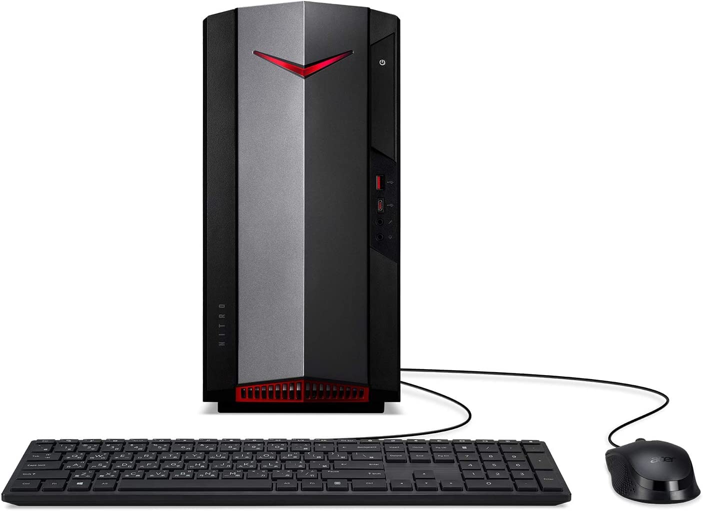 acer 2023 Nitro 50 Gaming Desktop Intel 8-Core i7-11700 32GB RAM 1TB PCIe SSD 2TB HDD NVIDIA GTX 1650 Super GDDR6 4GB HDMI DP DVI-D USB-C WiFi AX BT RJ-45 Windows 11 Home w/RE USB Drive