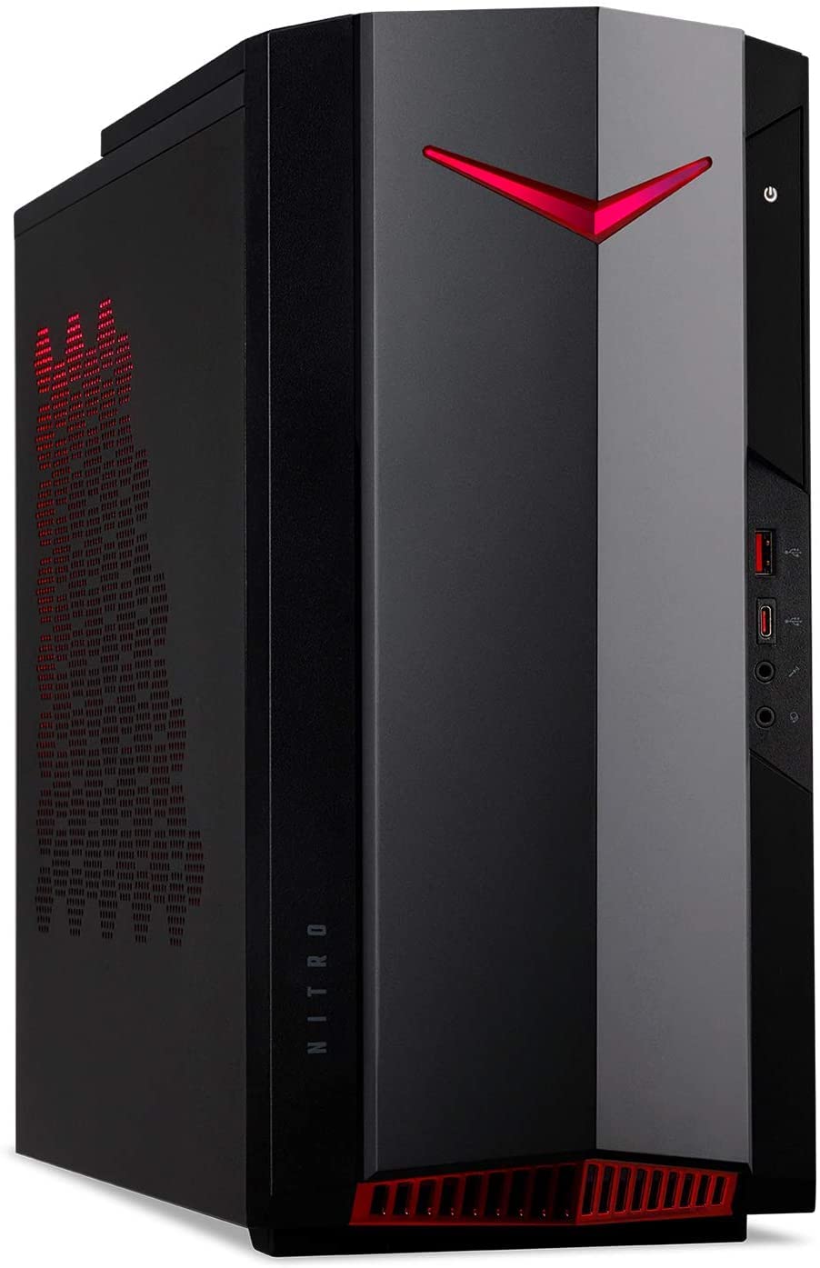 acer 2023 Nitro 50 Gaming Desktop Intel 8-Core i7-11700 32GB RAM 1TB PCIe SSD 2TB HDD NVIDIA GTX 1650 Super GDDR6 4GB HDMI DP DVI-D USB-C WiFi AX BT RJ-45 Windows 11 Home w/RE USB Drive