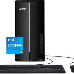 acer 2023 Aspire TC-1760 Desktop PC Intel 12th Gen 6-Core i5-12400 16GB RAM 512GB PCIe SSD 1TB HDD NVIDIA GTX 1660 Super GDDR6 6GB HDMI DP DVI-D USB-C WiFi AC BT RJ-45 Windows 11 Pro w/RE USB Drive