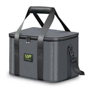 allpowers portable carry bag for r600 portable power station, battery case with waterproof compartment for charging accessories, compatible with s300, explorer 240, eb3a