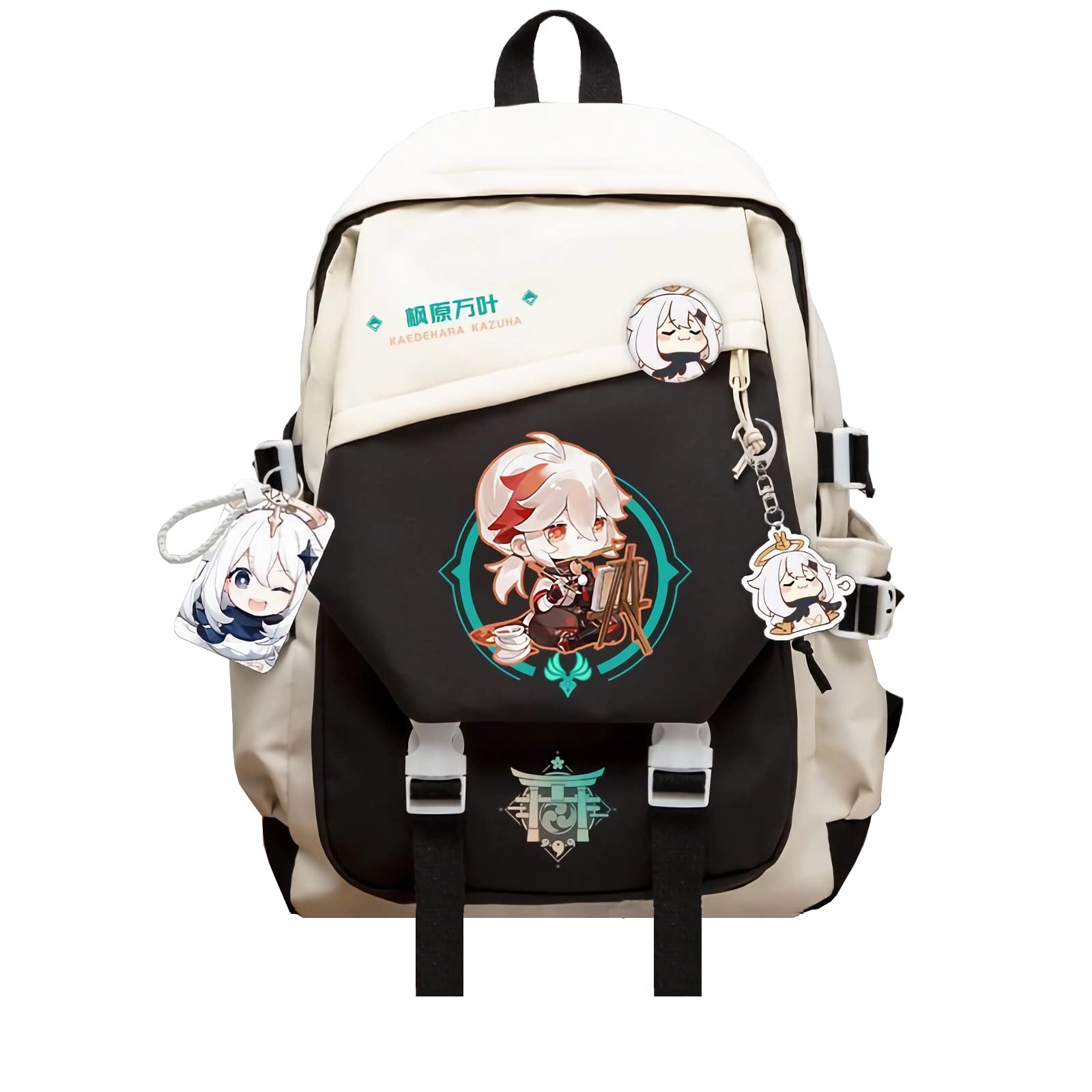 Dalicoter Genshin Impact Backpack Kaedehara Kazuha Backpack Printed Laptop Bookbag 17" Large Capacity Travel BackPack With Gift