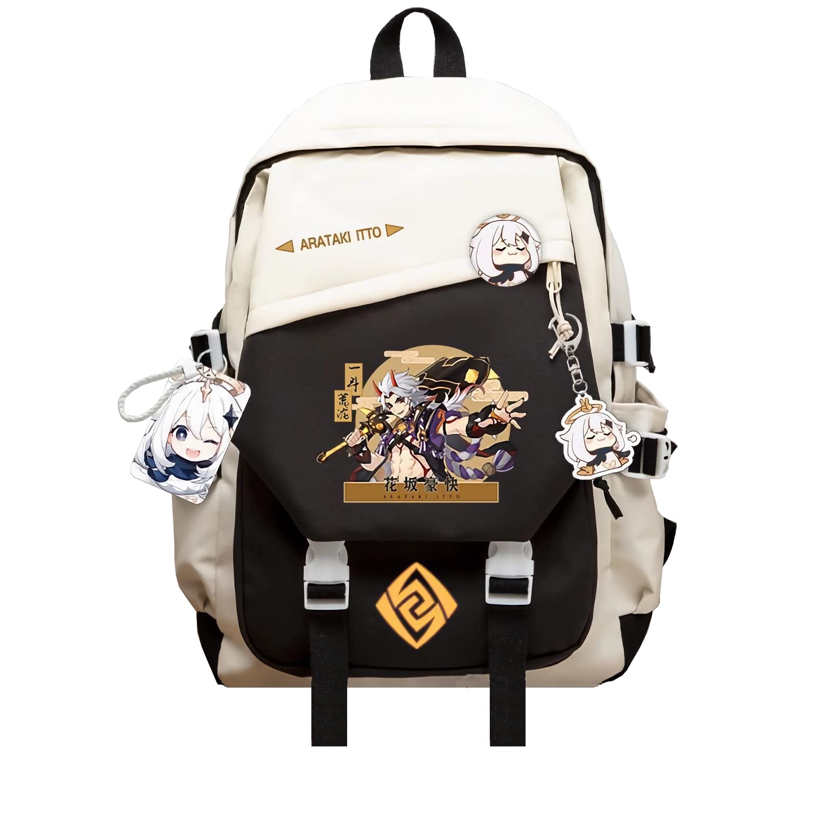 Dalicoter Genshin Impact Backpack Arataki Itto Anime Laptop Bookbag Student Backpack 3D Print School Bags Travel Backpack With Gift