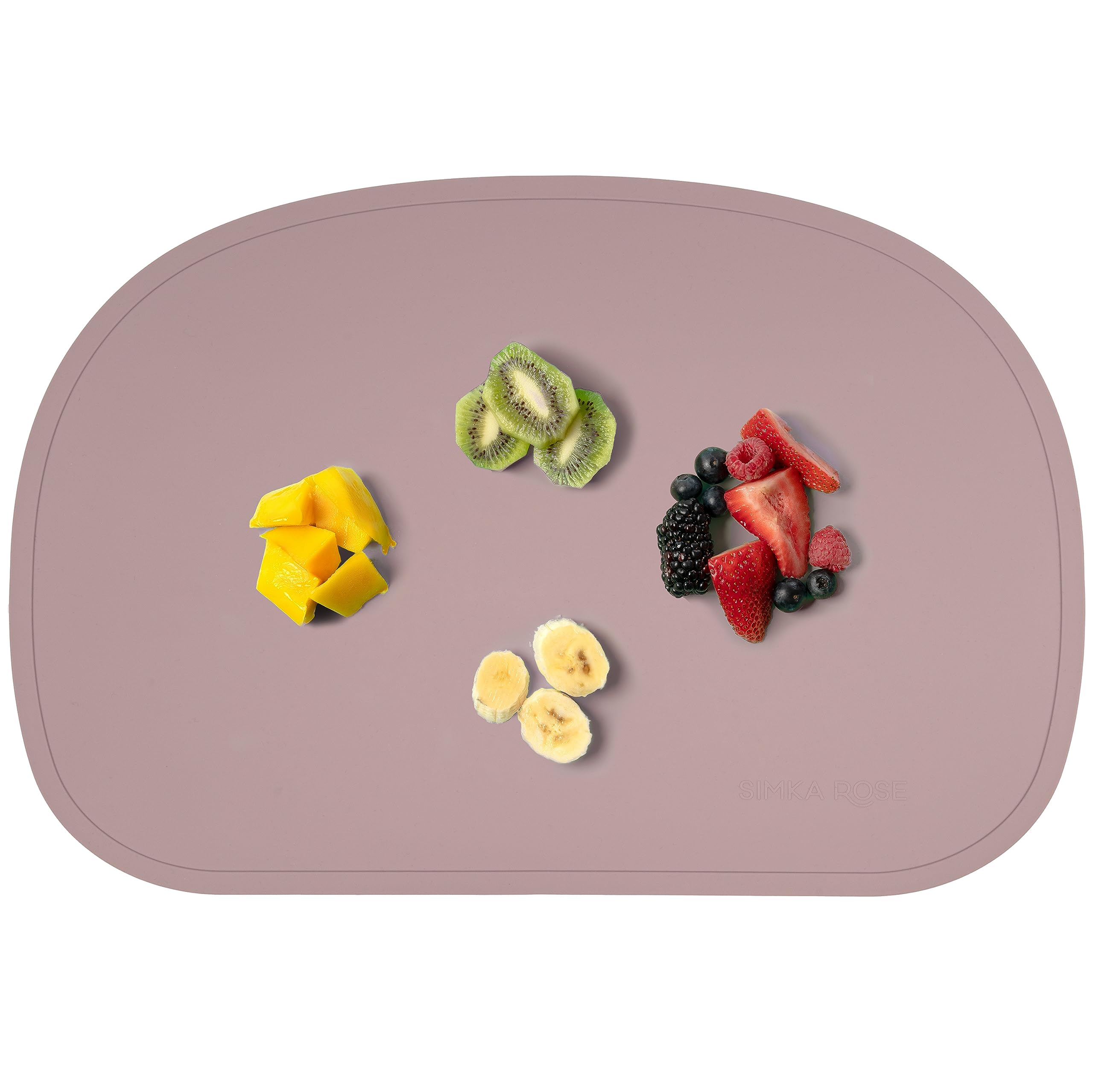 Simka Rose Silicone Baby Placemats That Stick to Table - Silicone Placemats for Toddlers Non Slip with Raised Edges - Kids Placemats for Dining Table Restaurants and Travel - Dishwasher Safe (Sage)