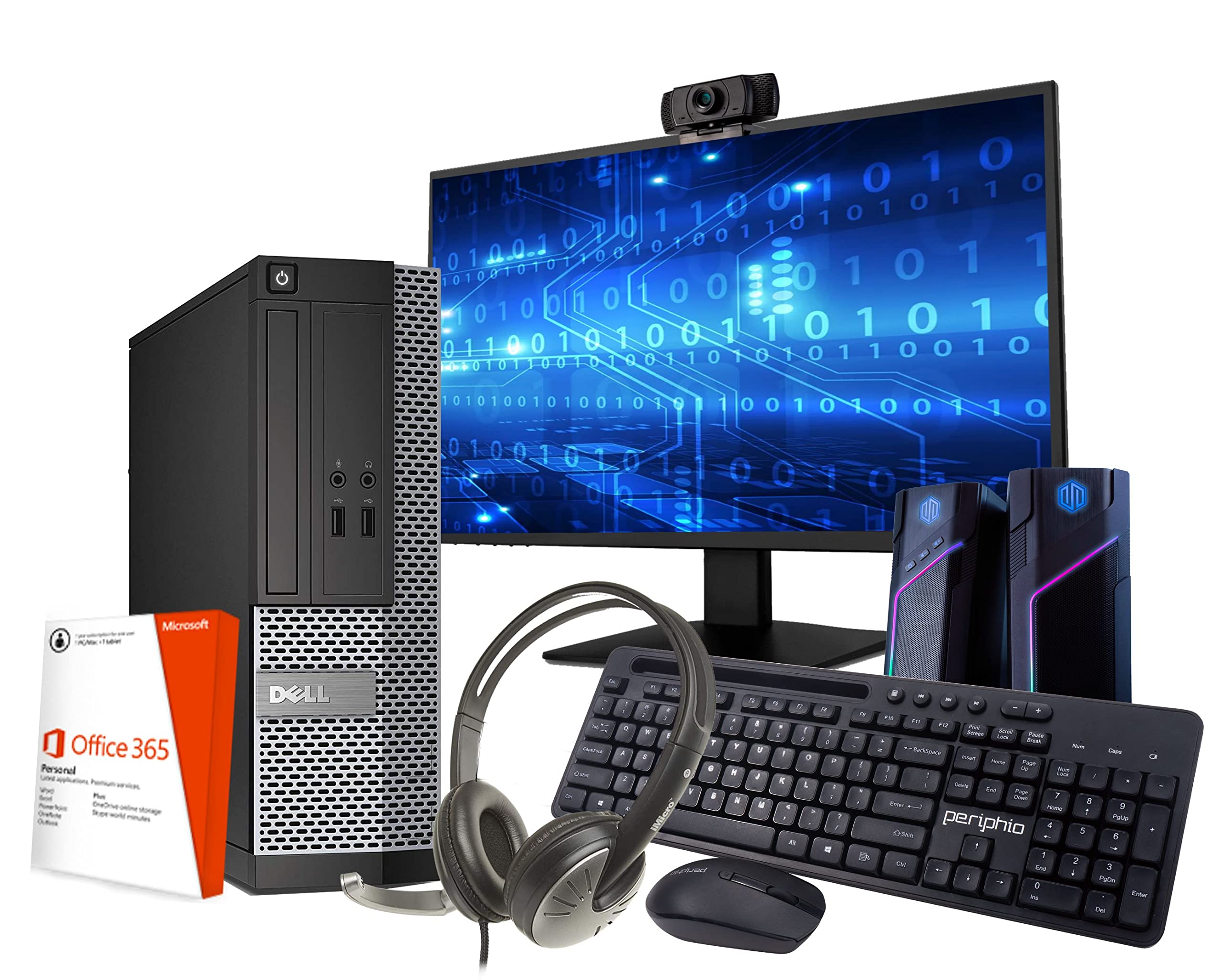 Dell Optiplex 3020 Desktop Computer | Quad Core Intel i5 (3.2) | 16GB DDR3 RAM | 500GB SSD Solid State | Windows 10 Professional | 22in LCD Monitor| Office 365 | Remote Desktop PC (Renewed)