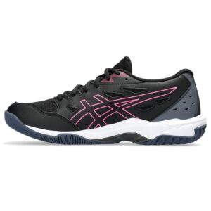 asics women's gel-rocket 11 shoes, 6.5, black/white