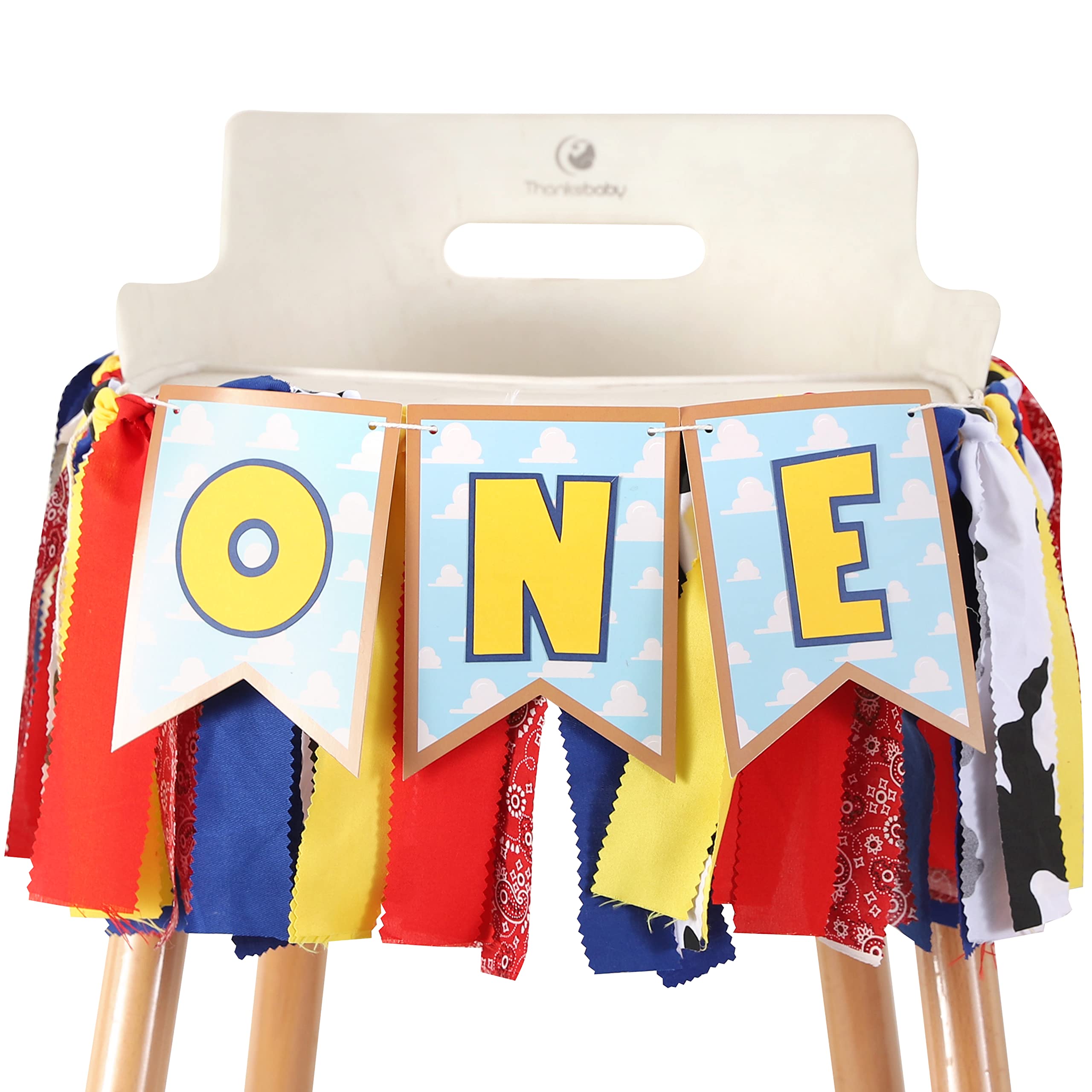 Toy Theme 1st Birthday Banner - Toy Inspiration Story's 1st Birthday High Chair Banner,Western Party Decorations, West Cowboy Banner,High Chair Banner,Baby Boy Photo Booth Props,Fabric Garland