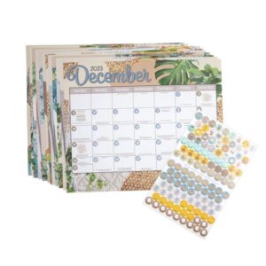 Really Good Stuff Boho Monthly Calendar Pages and Stickers 2023-2024 Double Sided