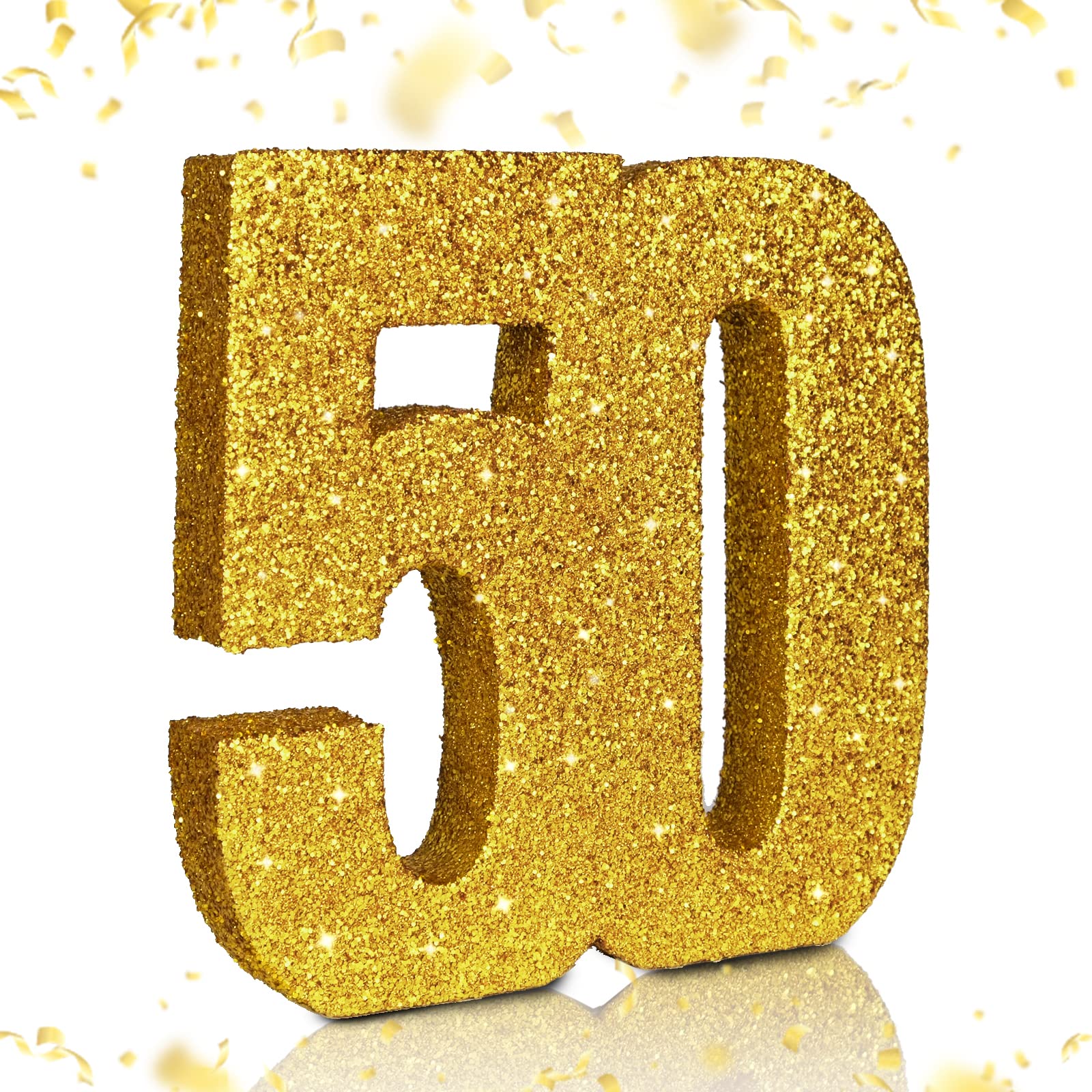 Eploger 50th Birthday Decorations for Men and Women,50th Anniversary Decorations,Gold Glitter 50th Birthday Centerpieces for Table Decorations,50th Table Topper Decor