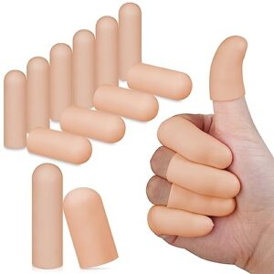 ednyzakrn 20pcs gel finger cots thumb protector, silicone finger sleeves cover for finger tips, finger guard nail protector for trigger finger finger cracking finger arthritis eczema