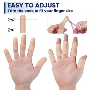 EDNYZAKRN 20PCS Gel Finger Cots Thumb Protector, Silicone Finger Sleeves Cover for Finger Tips, Finger Guard Nail Protector for Trigger Finger Finger Cracking Finger Arthritis Eczema