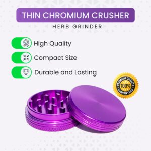 Grinder 2.2 inch Compact Spice Grinder Purple Color