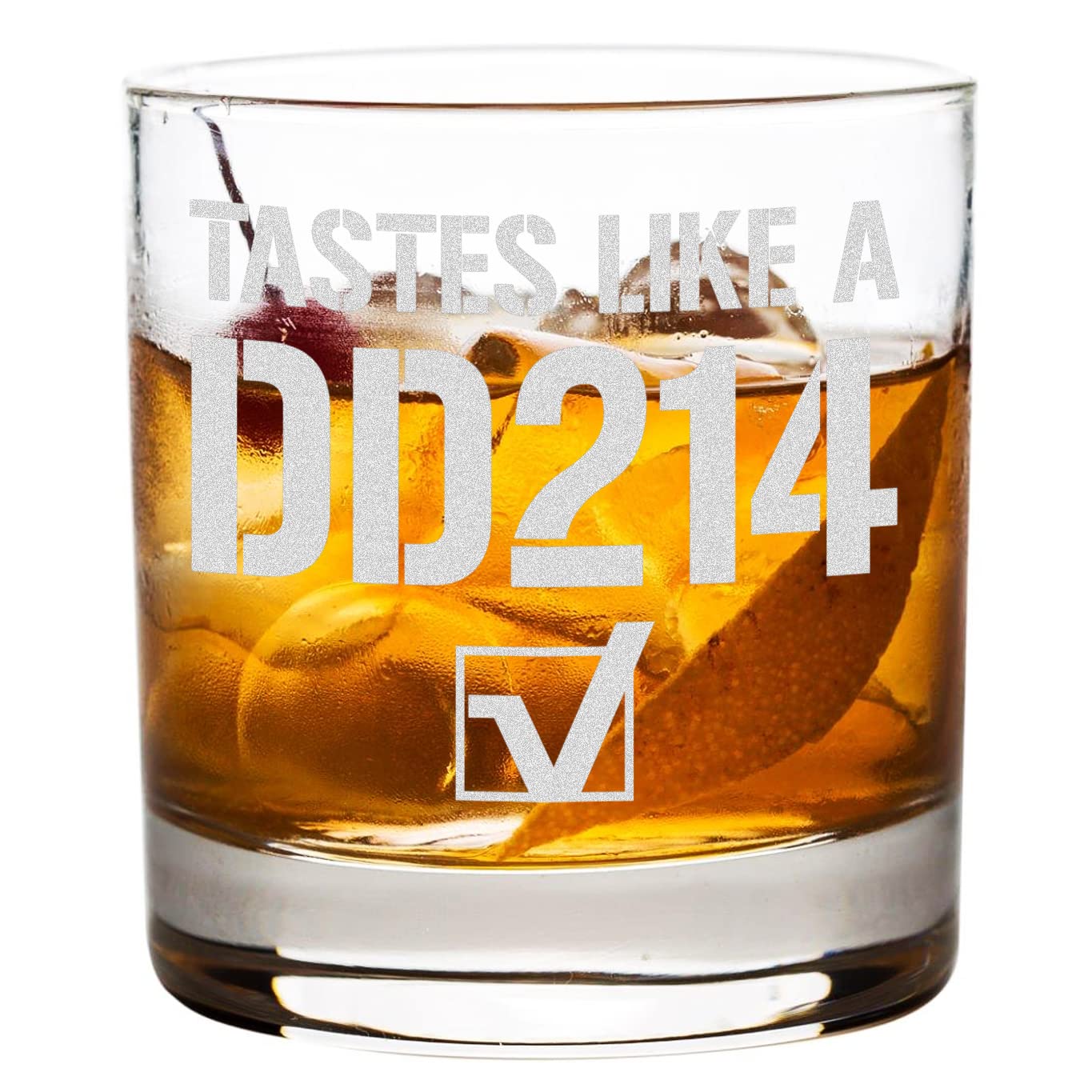 Engraved Taste Like DD214 Whiskey Glass - 11oz Rock Glass For DD-214 Alumni Made In The USA