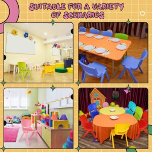 FairySandy 10 Pcs School Chairs Stackable 11 Inch Plastic Preschool Chairs Classroom Stack Seating Chairs for Kids Children Student Toddler Home Learning Daycare Center Office Supplies, 10 Colors