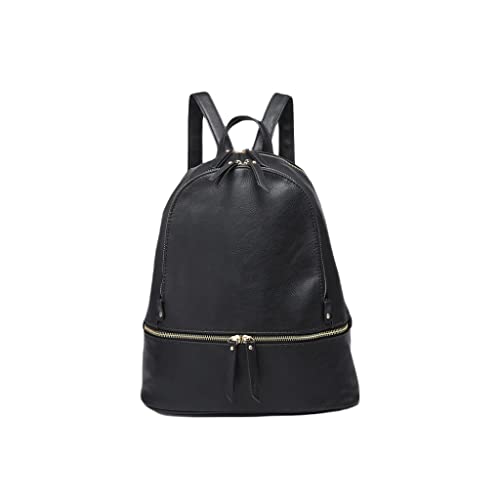 JEN & CO. Backpack Purse for Women Purse Backpack - Small Mini Blake Backpack with Large Main Zipper and Bottom Compartment with Adjustable Straps, Black (BP1761-BK)