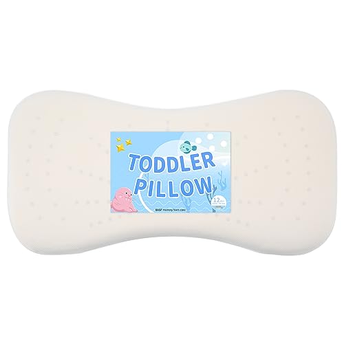 Little Bo Baby Toddler Pillow, BASF Memory Foam Core Pillow - Ventilated & Height Adjustable - 1 Pack Toddler Size - Without Pillowcase