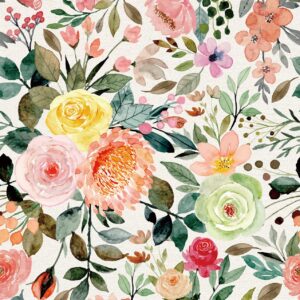 Rose Floral Drawer Liner Peel and Stick Contact Paper self Adhesive Wallpaper Removable Vinyl Decorative Shelf Drawer Liner 118 inch x17.4inch (Rose Floral, 118 inch x 17.4 inch)