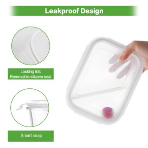 HOMBERKING Large Food Storage Containers with Lids (Square & Rectangle)