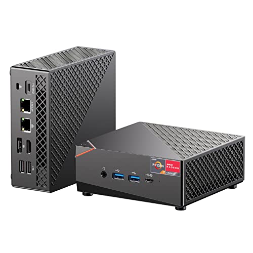 SkyBarium Mini PC Windows 11, AMD Ryzen 5 5626U（Up to 4.3GHz）, Mini Gaming Desktop Computer 32GB DDR4 RAM 1T SSD, Mico PC Thin Client with WiFi 6 BT 5.2 HDMI DP Type-C Support 4K@60Hz Triple Display