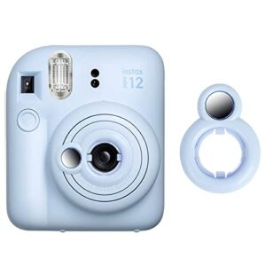 rieibi selfie mirror for instax mini 12, self-portrait mirror for fujifilm instax mini 12 instant camera, fuji mini 12 selfie lens accessories - blue