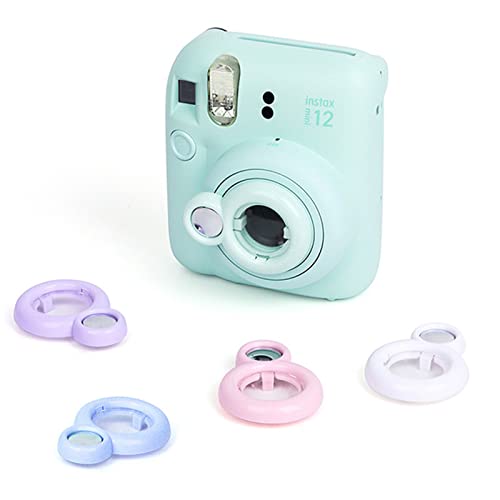 Rieibi Selfie Mirror for Instax mini 12, Self-Portrait Mirror for Fujifilm Instax Mini 12 Instant Camera, Fuji Mini 12 Selfie Lens Accessories - Blue