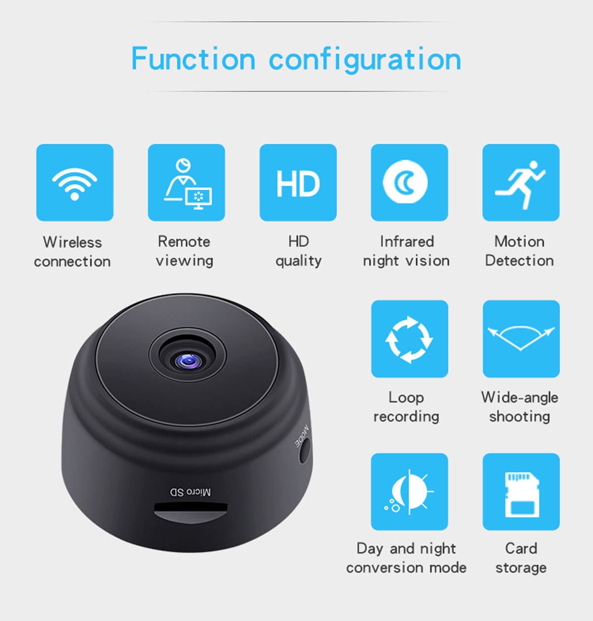 senri Mini Security Camera, 1080P HD WiFi Home Indoor Outdoor Camera for Baby/Pet/Nanny, IP Camera Remote Viewing for Security with iOS,Android Phone APP