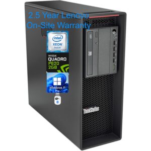 lenovo thinkstation p520 tower workstation - intel xeon w-2135 upto 4.5ghz - 64gb ram, 1tb nvme ssd + 1tb nvme backup - nvidia quadro p400 2gb, dvd-rw, displayport, hdmi - windows 11 pro (renewed)