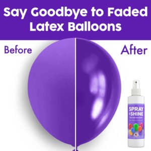 [2 Pack] 8 oz Shine Spray for Balloons - Latex Balloon Gloss Shine for a Brilliant Appearance - Hi Gloss - Brillo Para Globos - Made in USA 8oz Balloon Spray for Latex Balloons - Made in USA