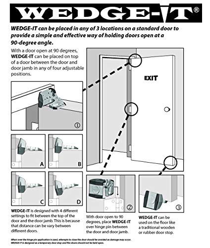 Wedge-It - The Ultimate Door Stop - Red (4-Pack)