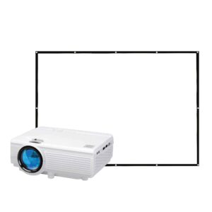 rca 480p lcd home theater projector with bonus 100" fold up projector screen rpj166-combo