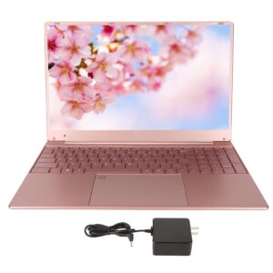 Business Laptop, Laptop Computer Quad Core CPU Fingerprint Reader 15.6 Inch for Work (16+256G US Plug)