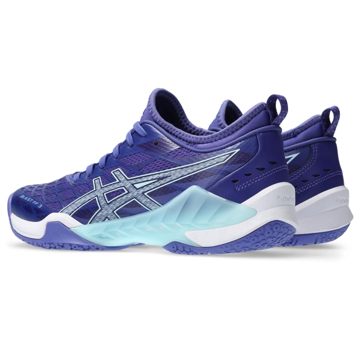 ASICS Women's Blast FlyteFoam 3 Volleyball Shoes, 10.5, Eggplant/Aquamarine