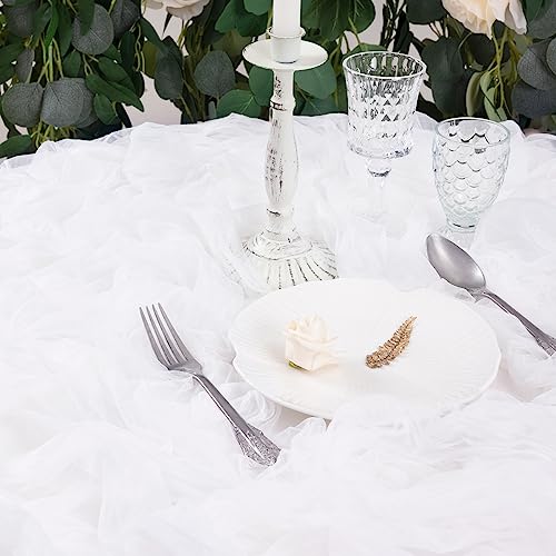 9amVilla Nude Cheesecloth Table Runner Boho Gauze Table Runner Bulk 10ft 35" x 120" Sheer Cheese Cloth Table Runner for Wedding Thankdgiving Christmas Bridal Baby Shower Decor