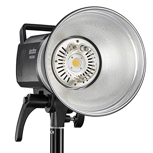 Godox MS300V MS300-V Compact Studio Strobe Flash Light - 300W,GN58 0.1-1.8S Recycle Time,2.4G X System,Bowens Mount LED Modeling Lamp for Photographic Studio Portrait Shooting(MS300 Upgraded Version)