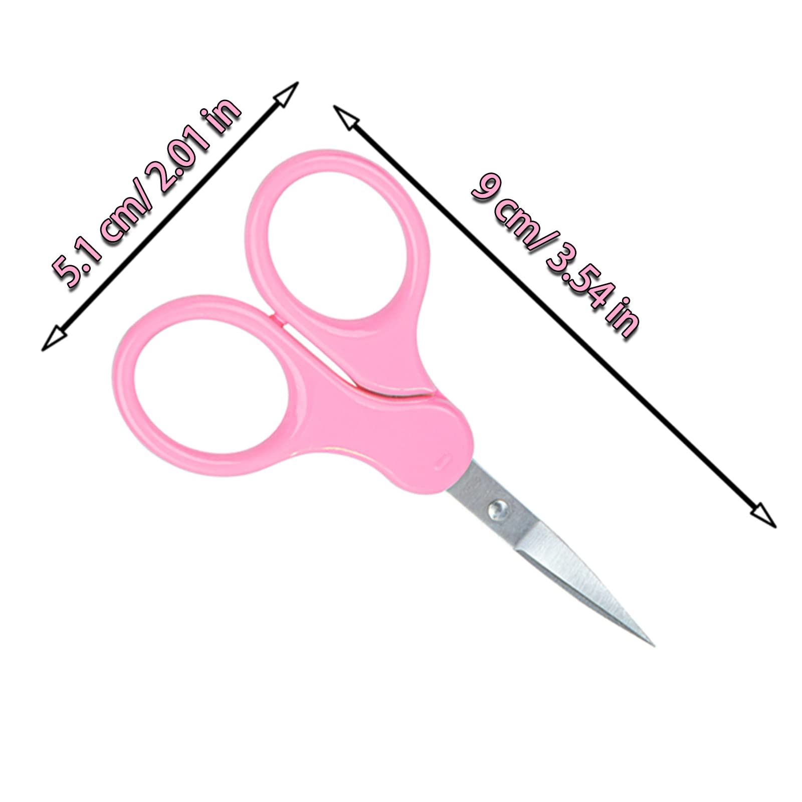 Small Scissors All Purpose,3.5 Inch Mini Sharp Scissors for Beauty/Sewing/Crafts(2 Pack)