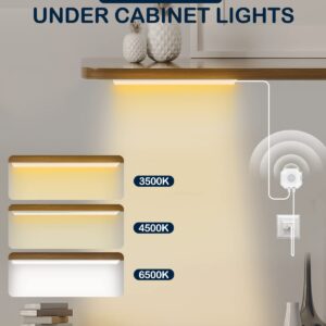 MATICOD Under Cabinet Lights, 3 Colors Motion Sensor Light Indoor Under Cabinet Lighting with Warm White Cold White Daylight, Under Counter Lights for Kitchen LED Closet Lights