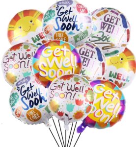 10 pieces get well soon balloons sun foil balloons to express your sympathy and bring a smile to the face of a sick friend