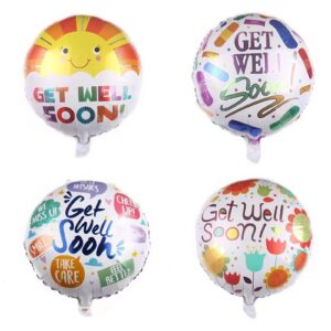 10 Pieces Get Well Soon Balloons Sun Foil Balloons to Express Your Sympathy and Bring a Smile to the Face of a Sick Friend