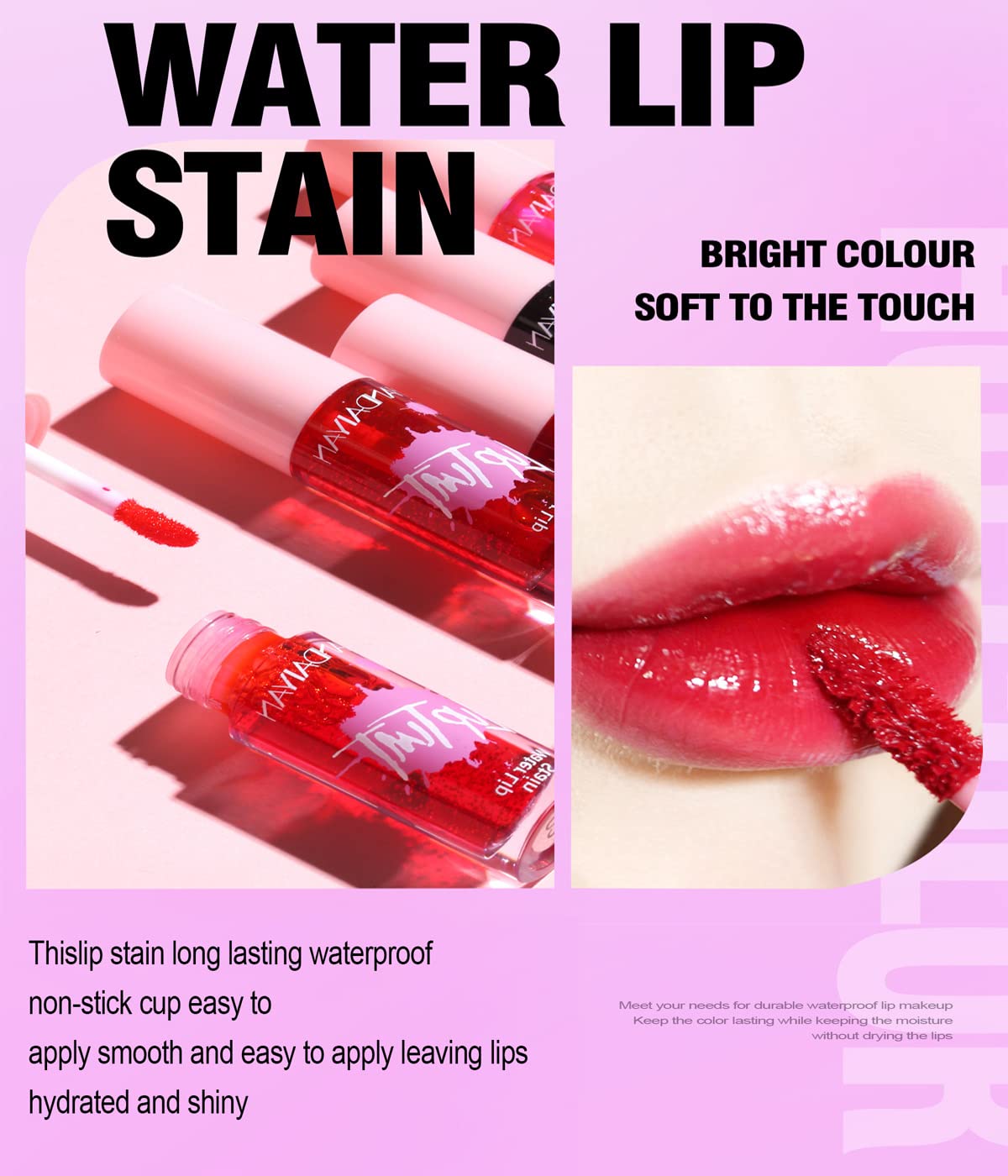 Easilydays Lip & Cheek Stain, 2 In 1 Blusher & Lip Water Tint Makeup, Matte Velvet Watery Tint Lip Gloss, Waterproof Long Lasting Lip Stains, Vivid Color Lip Stain Moisturizing Lightweight Lip Glaze for Women Pink Makeup (#01)