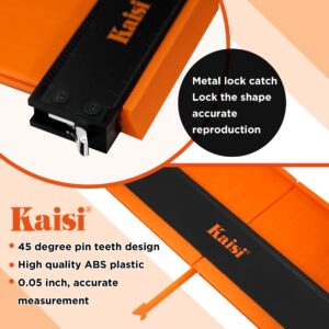 Kaisi Contour Gauge 5+10 Inch-Super Gauge Profile Tool Shape And Outline Tool supergauge Duplicator Flooring Tools Adjustable Lock Precisely Copy Irregular Shape