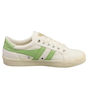 Gola Women's Tennis-Mark Cox Sneaker, Off-White/Patina Green, 7