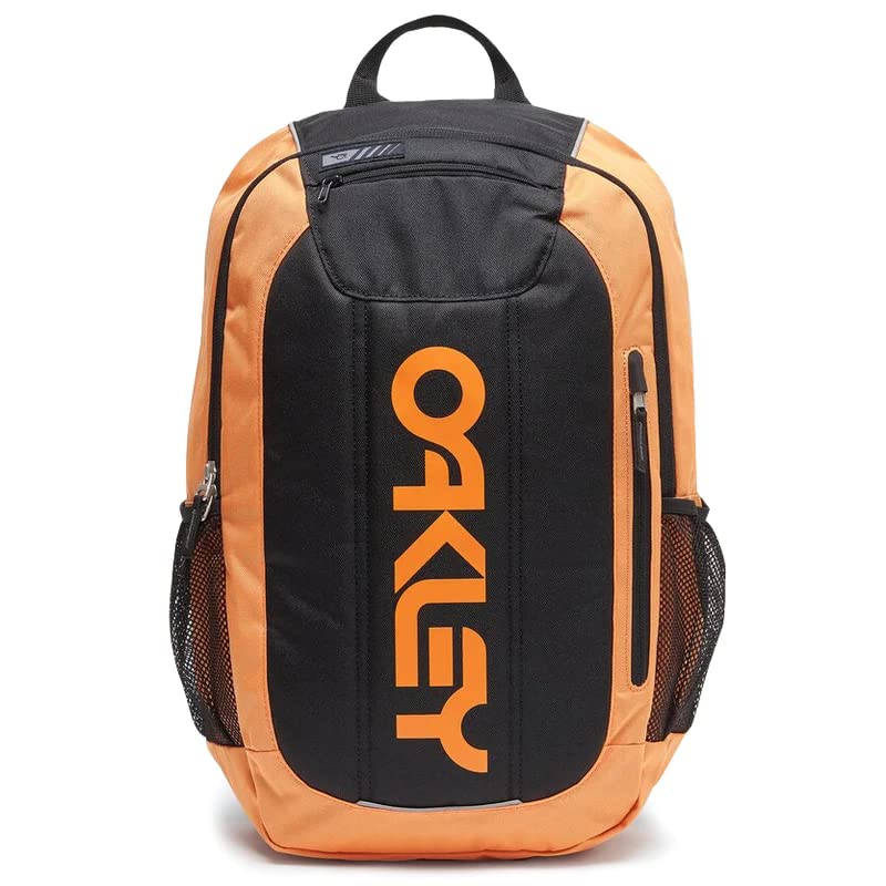 Oakley Men's 20L Enduro 3.0 Soft Orange Backpack for Hiking Backpacking Camping Traveling + BUNDLE with Designer iWear Collapsible Water Bottle with Carabiner