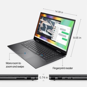 HP Envy X360 2-in-1 Laptop, 15.6" IPS Touchscreen, AMD Ryzen 7 5700U Processor, Backlit Keyboard, Fingerprint Reader, Wi-Fi 6, Audio by Bang & Olufsen, Windows 11 (16GB RAM | 1TB PCIe SSD)