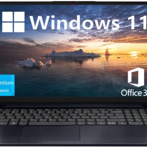 Lenovo IdeaPad Laptop, 15.6" FHD Display, Intel Pentium Silver N6000 Processor, Windows 11 Home, 20GB RAM, 512GB SSD, 1-Year Microsoft 365 Personal, USB Type-C, Long Battery Life, Abyss Blue, PCM