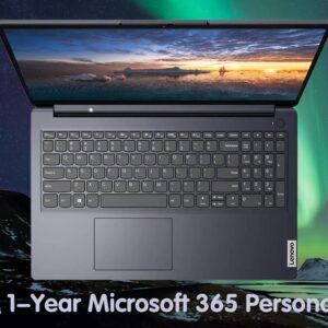 Lenovo IdeaPad Laptop, 15.6" FHD Display, Intel Pentium Silver N6000 Processor, Windows 11 Home, 20GB RAM, 512GB SSD, 1-Year Microsoft 365 Personal, USB Type-C, Long Battery Life, Abyss Blue, PCM