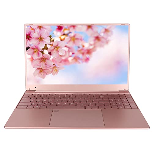 VINGVO 15.6in Computer Laptop, Business Laptop 16GB 1TB IPS Screen 100-240V 3:2 Aspect Ratio Pink for Travel for Windows 11 (16+1TB US Plug)