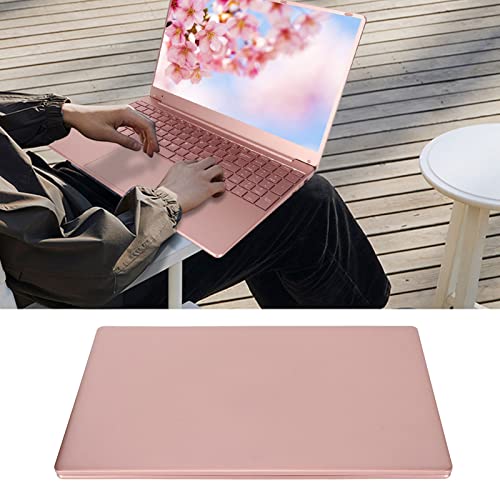 VINGVO 15.6in Computer Laptop, Business Laptop 16GB 1TB IPS Screen 100-240V 3:2 Aspect Ratio Pink for Travel for Windows 11 (16+1TB US Plug)