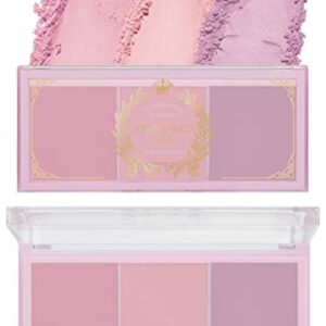 I'm Meme Palette - Afternoon Tea Blusher | Blossom Tea Blended, Cool Tone Blush for Cheek, Soft Pink, Peach, Lavender, 3 Shades Palette, Matte Powder Blush for Face & Cheeks, For All Skin Tones, 0.4oz