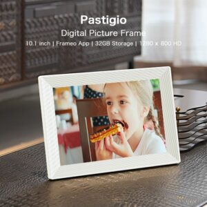 Frameo WiFi Digital Picture Frame, Birthday Gifts for Women, 10.1 Inch 1280 * 800IPS Touch Screen Digital Photo Frame, 16GB Memory, Auto-Rotate, Share Picture Video, Birthday Gift for Mom, Dad, Wife