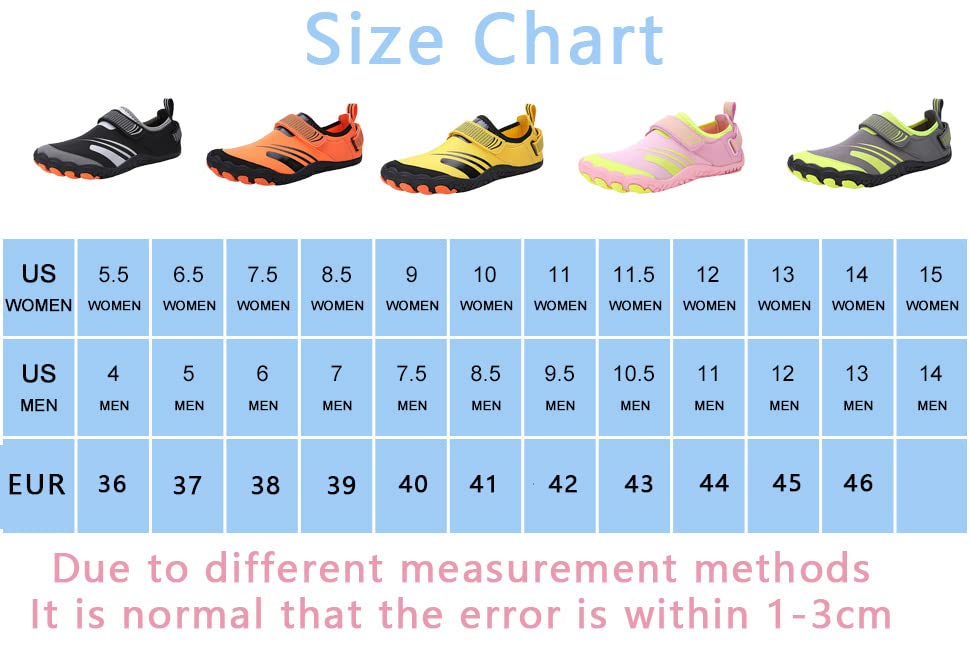 Aeefnuie Wading Shoes Men Women Sports Hiking Shoes Beach Shoes Quick Drying Barefoot Water Shoes Running Fitness Shoes 44