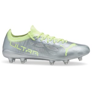 PUMA Womens Ultra 1.4 Firm GroundAg Soccer Cleats Cleated,Firm Ground,Turf - Silver,Metallic - Size 8 M